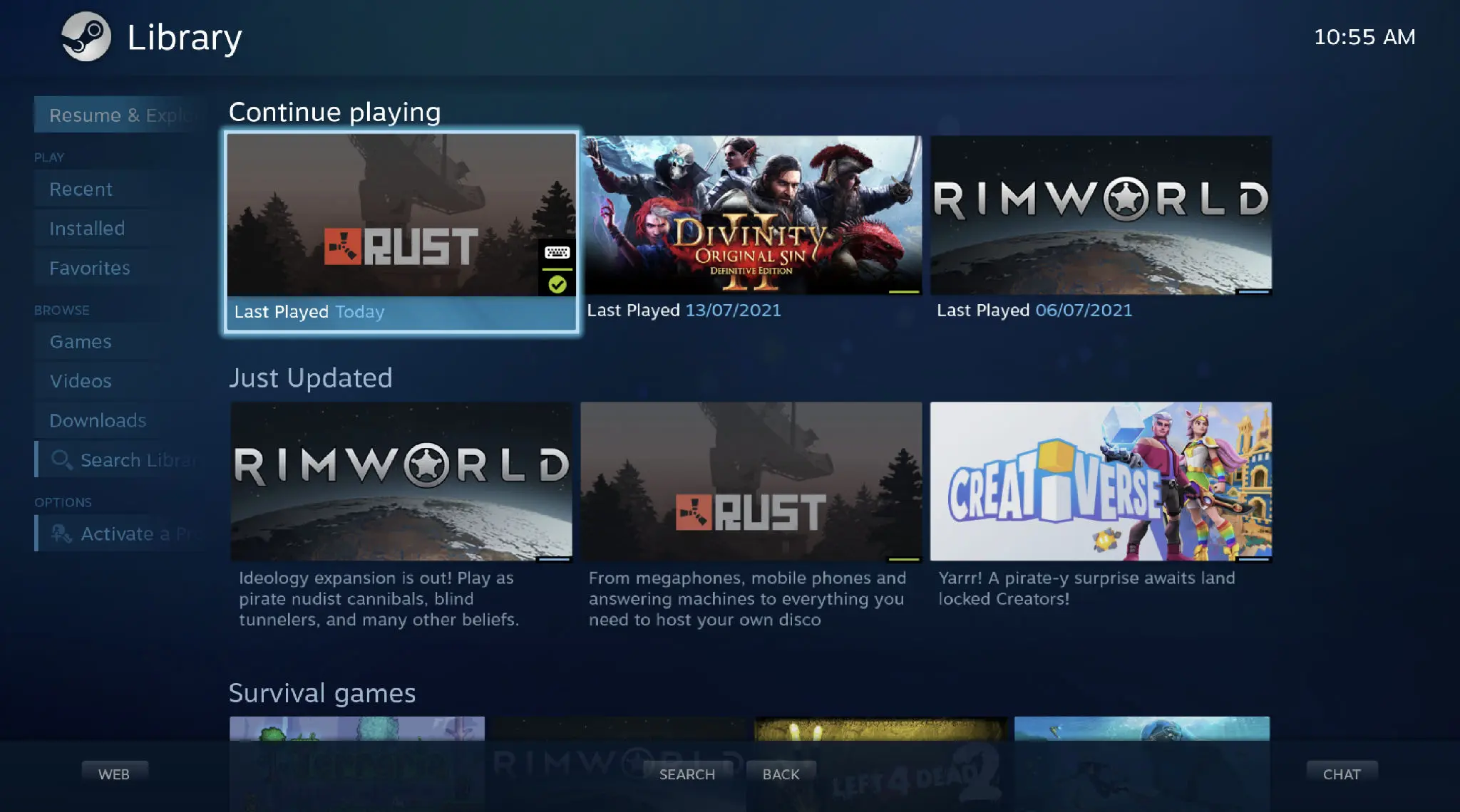 Giao diện của Steam Deck sẽ được dùng để thay thế Big Picture Mode trên ...
